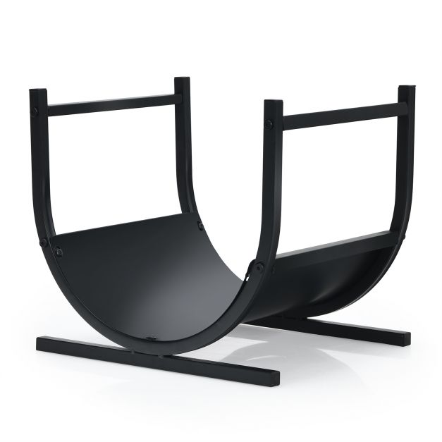 Patio Firewood Rack with U-Shaped Design and Handles – Fairway Home